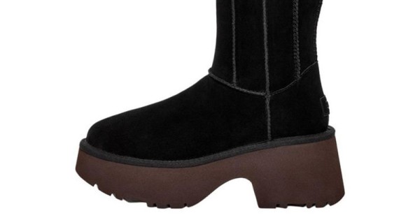 Buy UGG 1158313 W Classic Twin Seam New Heights Black Suede Platform ...