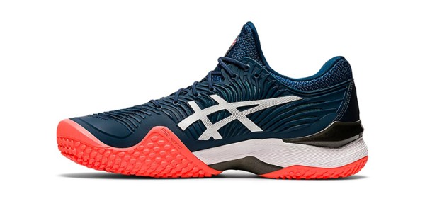 ASICS Court FlyteFoam 2 1041A084-400 - Navy Blue White Fluorescent ...