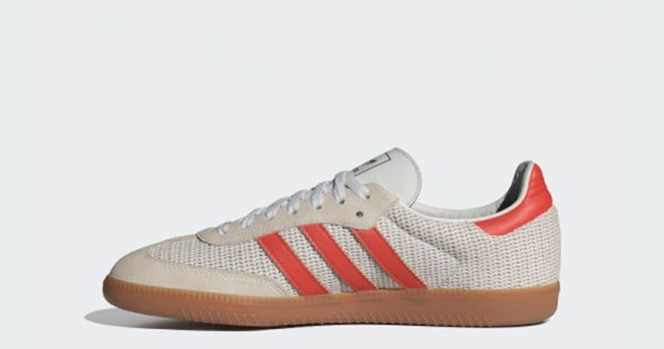 Adidas Samba OG IG1380 - Lightweight White Sneakers with Red Stripes ...