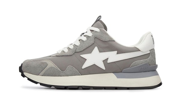BAPE Roadsta Express Grey 1I20191015-GRY | Retro-Inspired Grey Suede ...