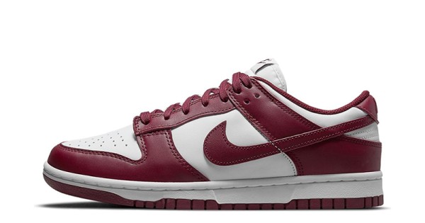 Nike Dunk Low Burgundy & White Classic - Retro Streetwear Sneakers ...